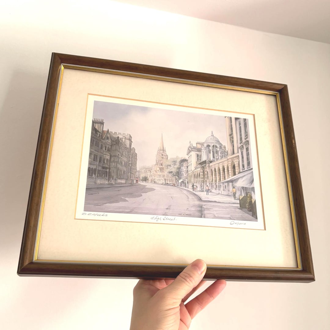Vintage Oxford High Street by David R Meeks Signed and Framed Print ...