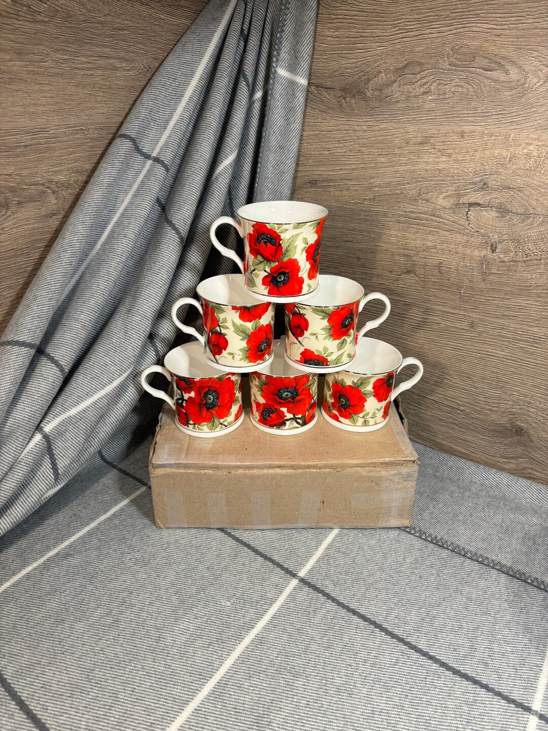 Vintage Heritage Bone China Stoke on Trent Made in England Red Poppy ...