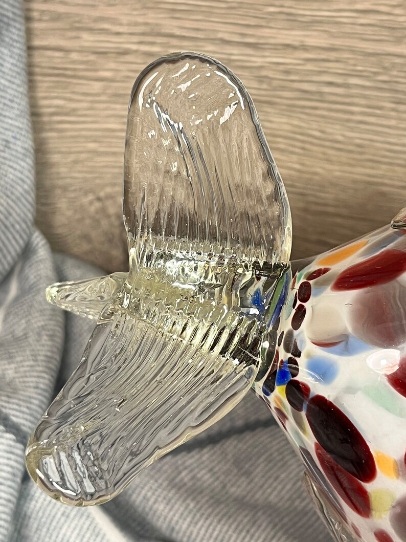 Vintage Mid Century Retro Iconic Hand Crafted Blown Spatter Burgundy ...