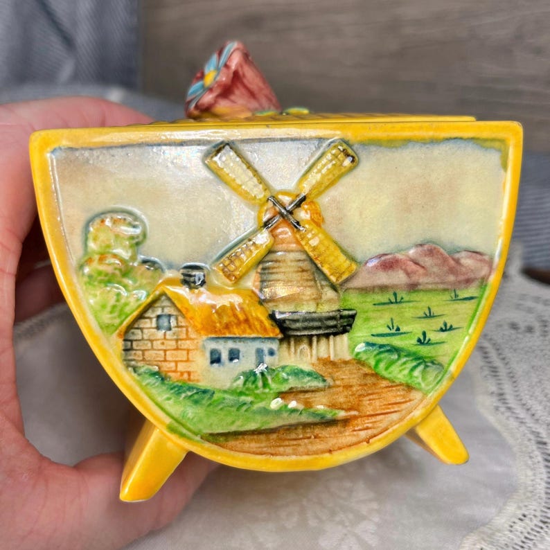 Vintage Marutomo Ware Made in Japan Windmill Yellow Honey or Jam ...
