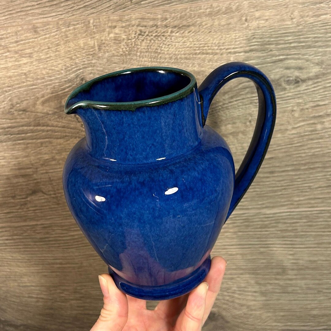 Vintage 1990s Denby Metz Designed by Sarah Heaton Small Blue Jug Made ...
