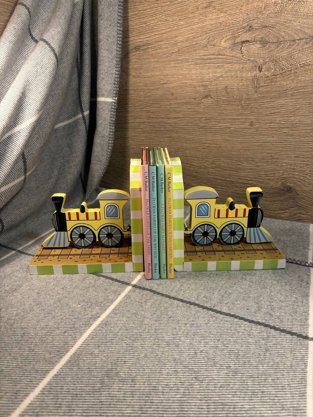 Preloved Train Bookends Child Room Books Organiser Transport Book Ends ...
