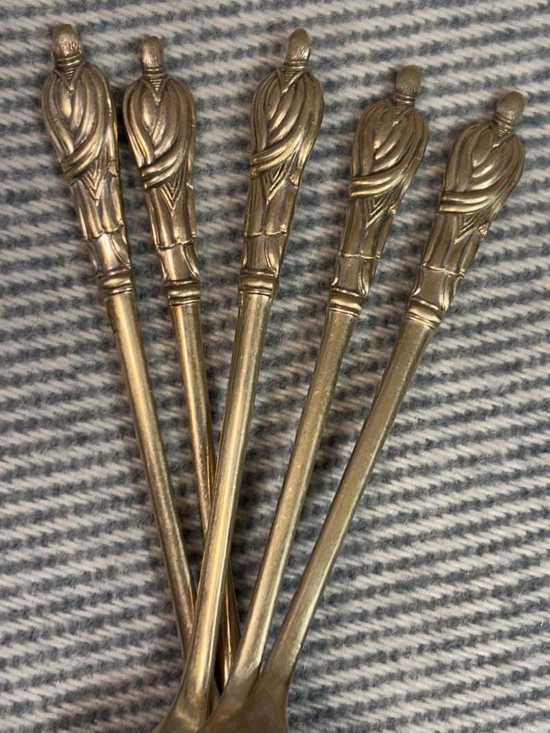 Vintage EPNS Silver Plated Apostle Teaspoons-set of 5 | Small Monk ...