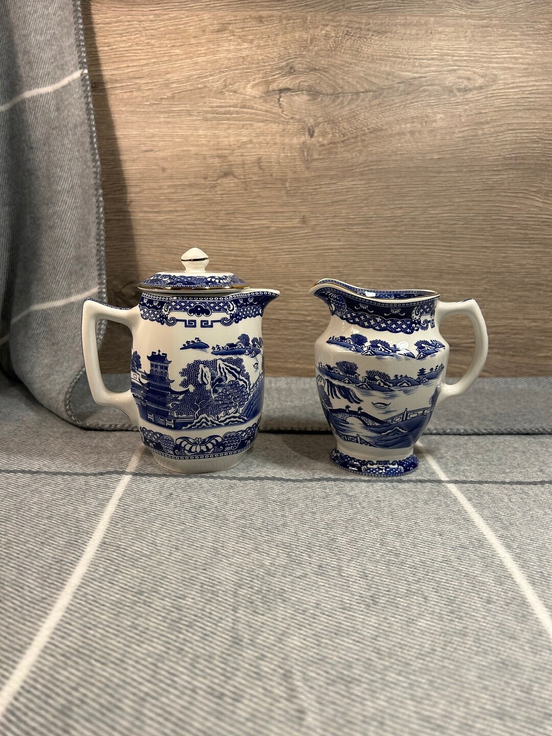 Vintage Ringtons Lidded Cobalt Blue and White Tea Jug & Tea Coffee ...