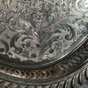 Vintage Pinder Bros Ltd. Sheffield Silverplated USA Blank Chased Large ...