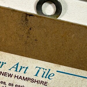 Vintage Hand Painted Besheer Art Tile USA United States of America Flag ...