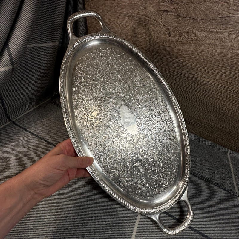 Heavy Silver Tray - Etsy