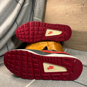 Preloved Nike Air Max Span Trainers 554666-069 UK8 US9 EU42.5 27CM Red ...