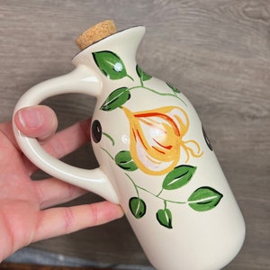Vintage Ceramic Rayware Retro Vegetable and Herb Design Olive Oil and ...