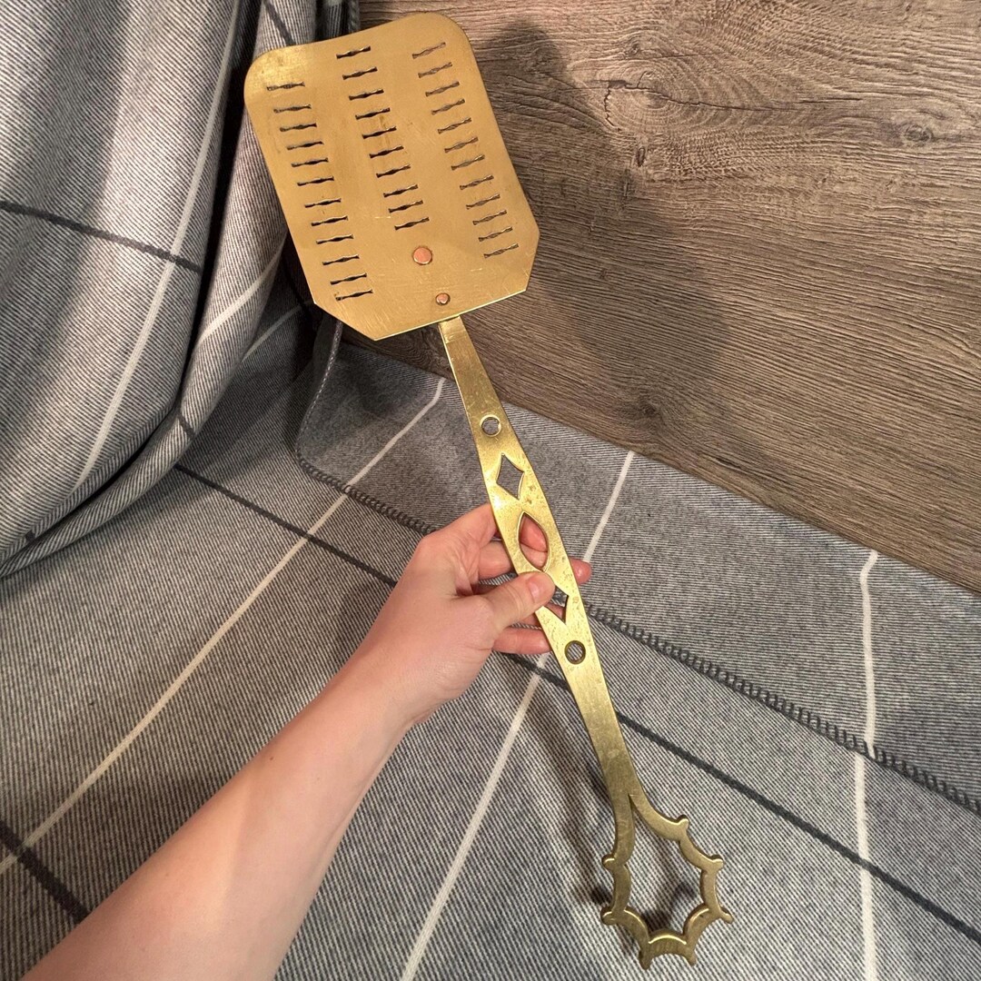 Vintage Heavy Brass Antique Kitchenalia Sieve Strainer | Rustic Kitchen ...