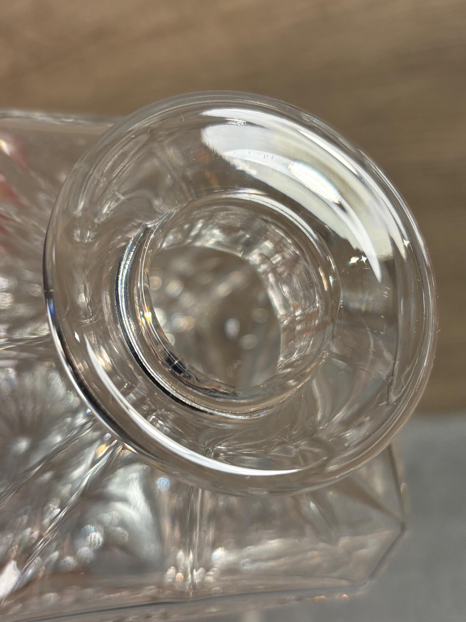 Vintage Solid Heavy Square Cut Crystal Whisky Spirit Alcoholic Tipple ...