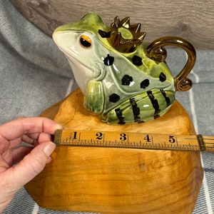 Vintage 1999 Andy Titcomb Pottery Signed Prince Charming Green Frog ...