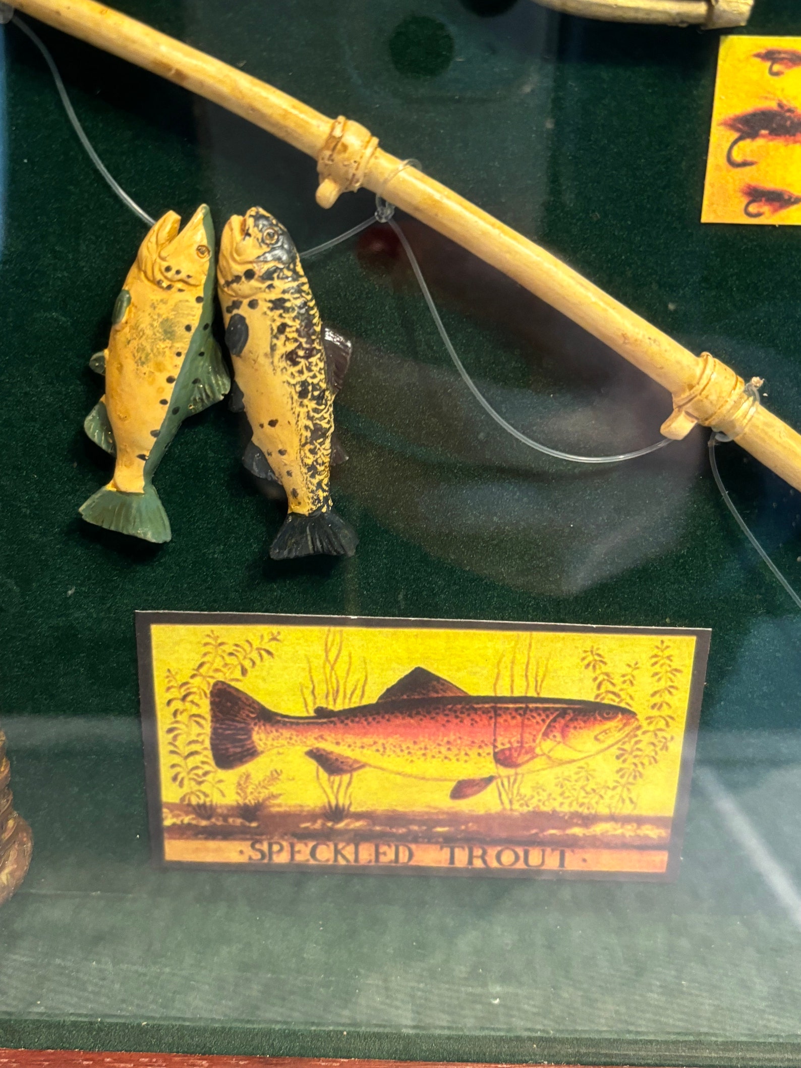 Vintage Fishing Shadow Box | Diorama 3D Fisherman's Framed Wall Hanging ...