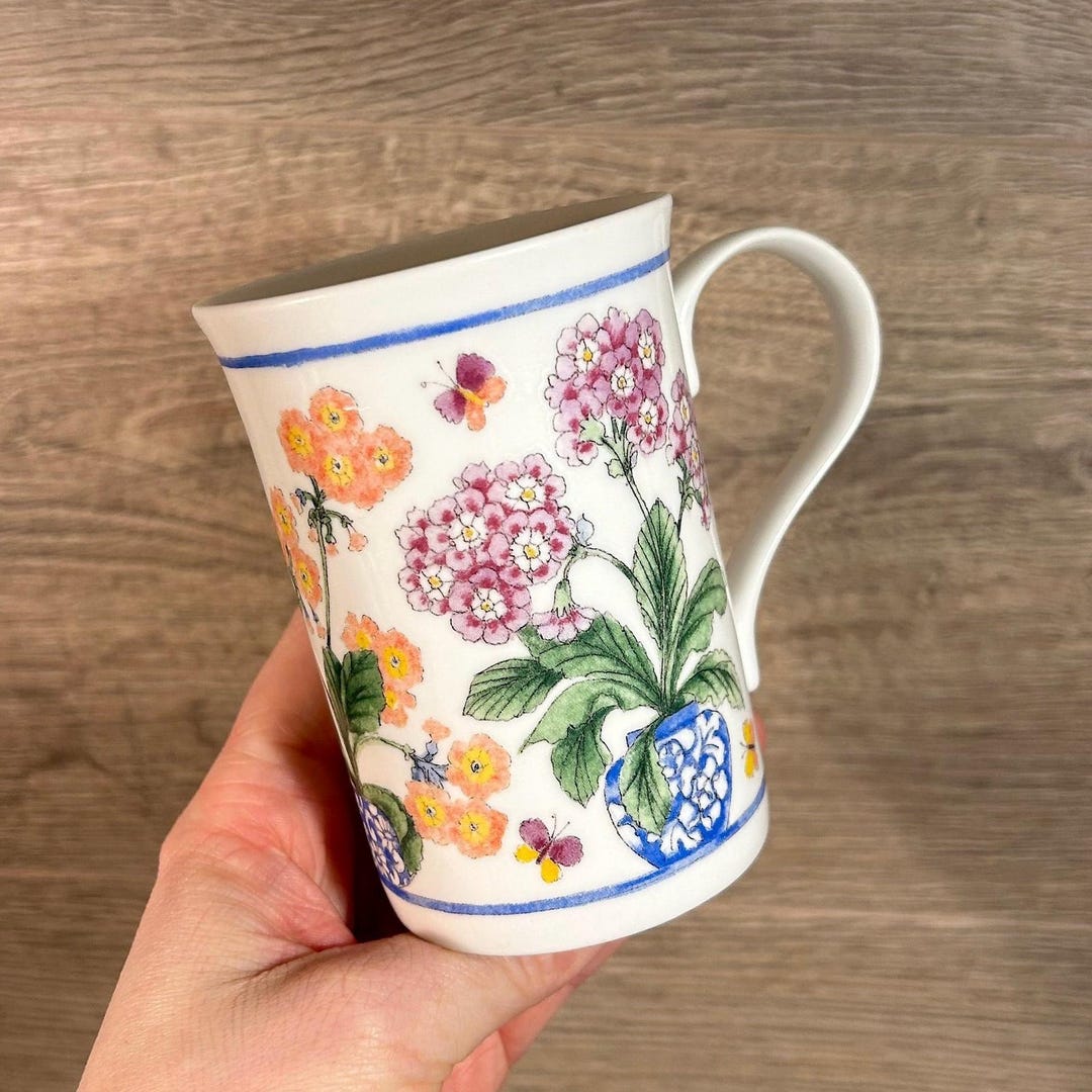Vintage Fine Bone China Made in England Colourful Butterfly, Purple and ...