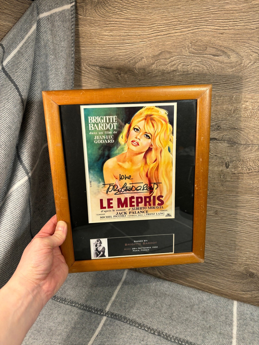 Vintage Brigitte Bardot Autograph Le Mépris Contempt French Old Film ...