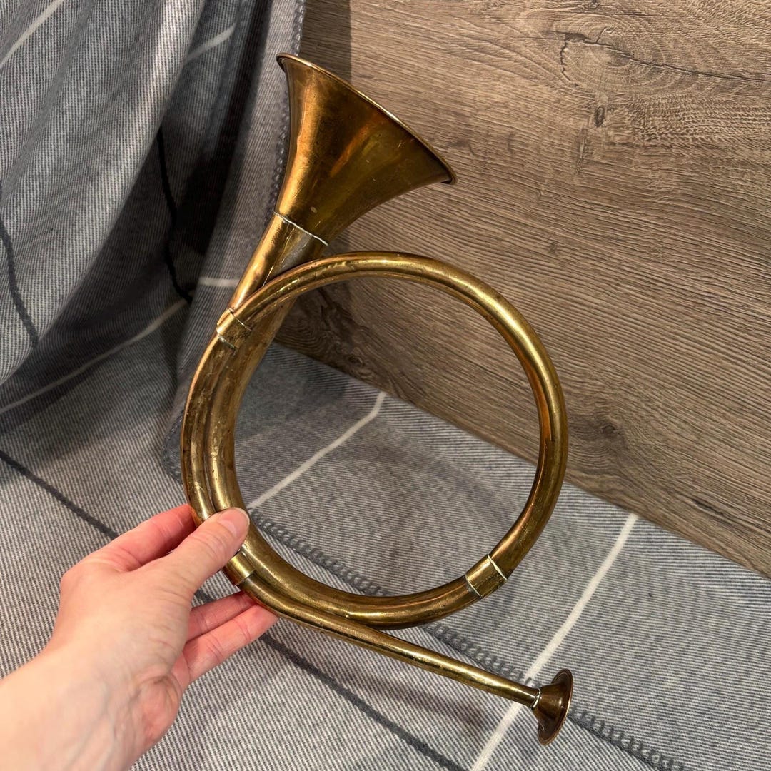 Vintage Copper Original Patina Lightweight Coiled Hunting Horn | Hand ...