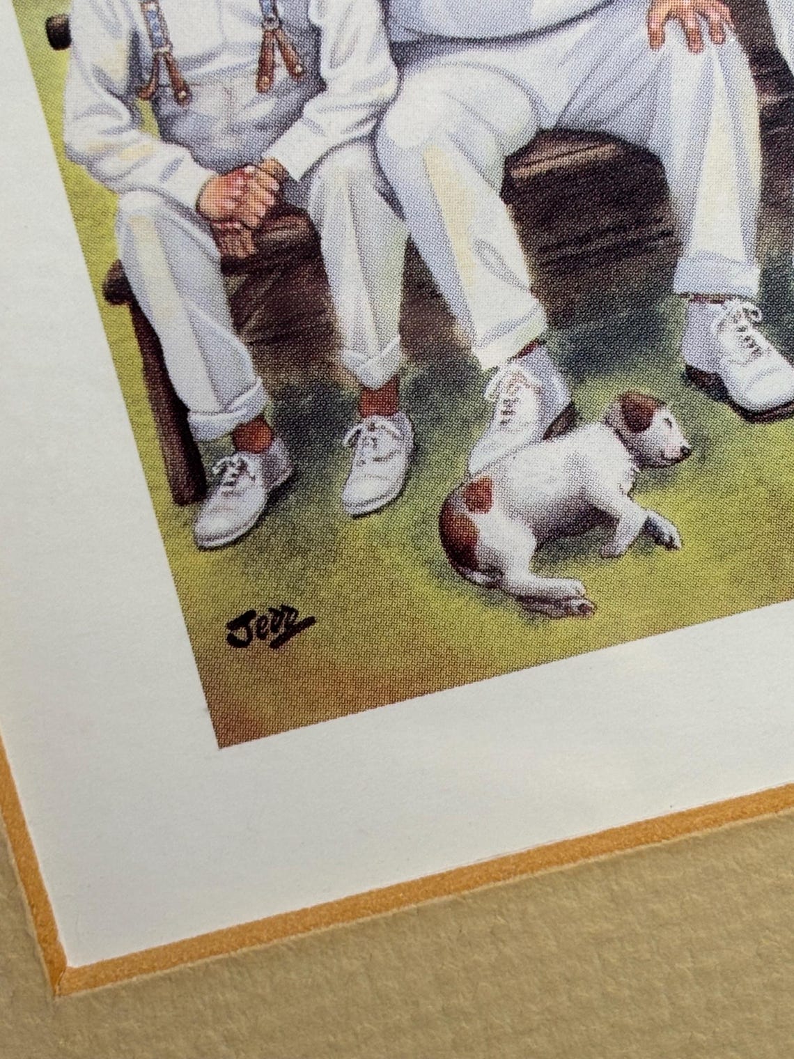 Vintage Village Cricket - Nine Gentlemen in Waiting by Jedd Print ...