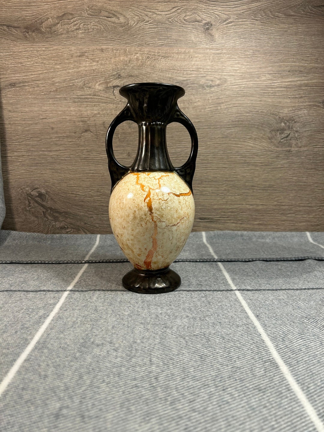 Vintage 1930s Art Deco Ditmar Urbach Czech Pottery Double Handle ...