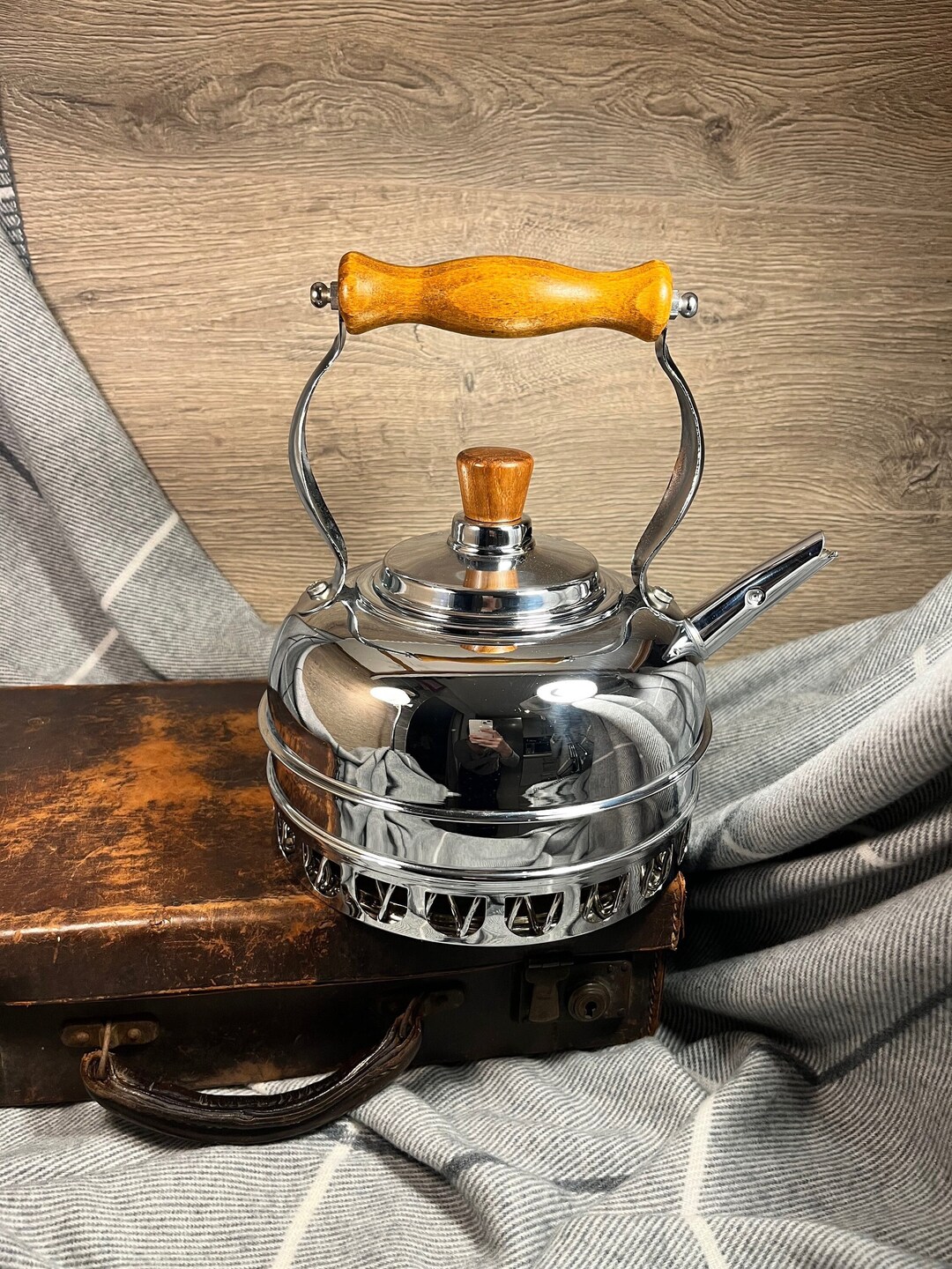 Vintage Iconic Simplex Silver Tone Solid Copper and Wooden Handle Made ...