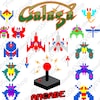 Galaga Retro Video Game Icons Vector Artwork - Etsy