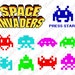 Space Invaders Video Game Icon Vector Artwork - Etsy