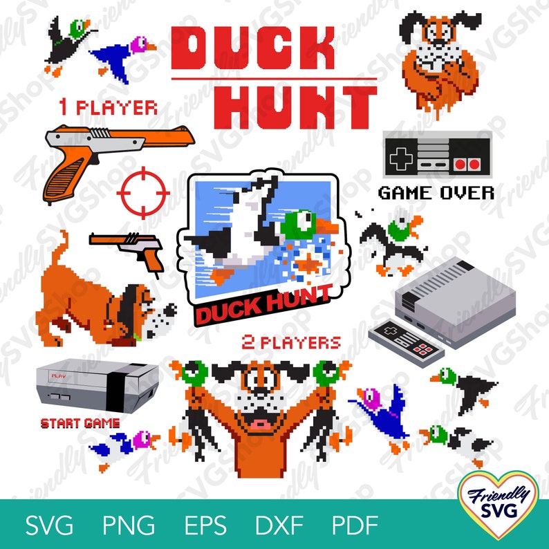 Duck Hunt Retro Video Game Vector Artwork - Etsy