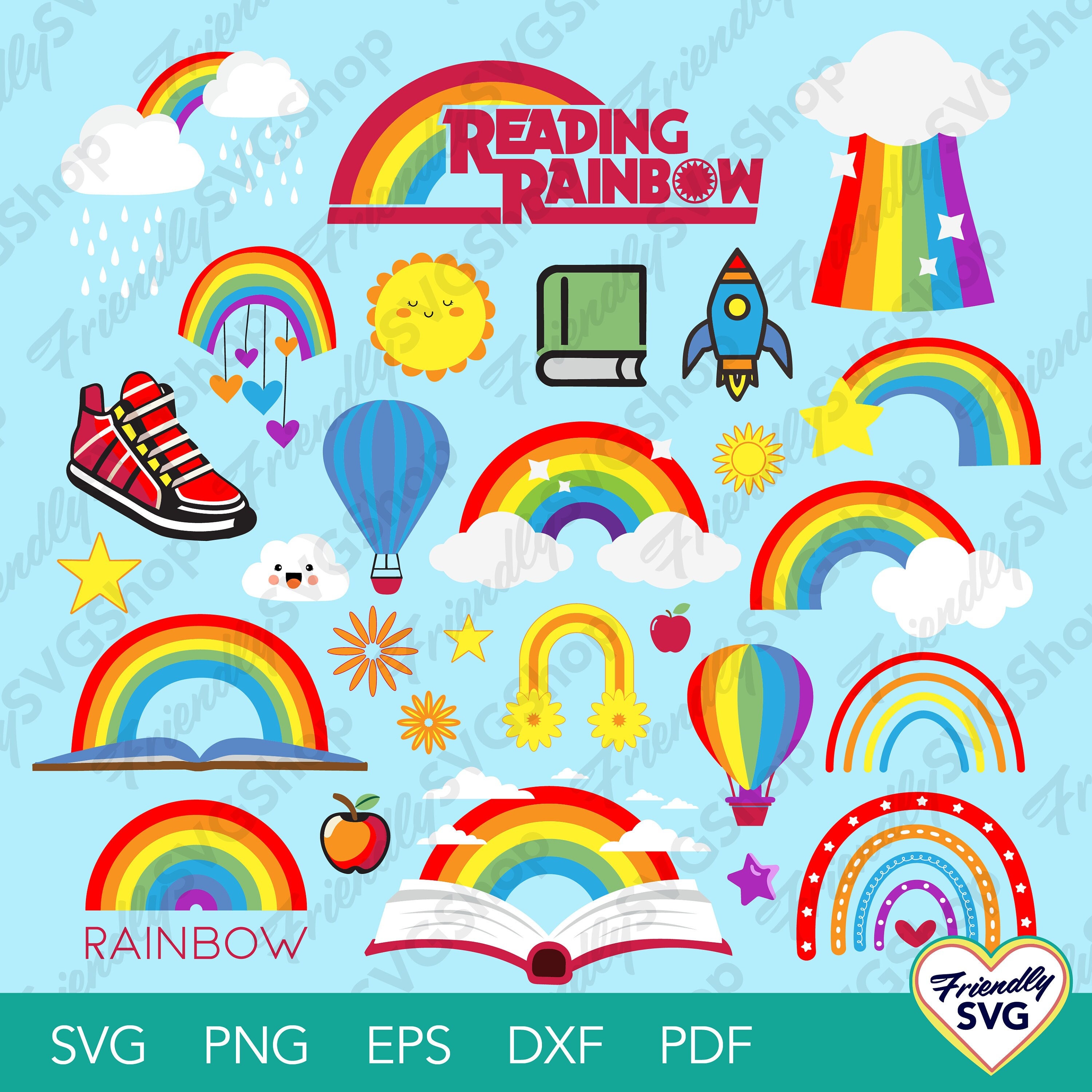 Reading Rainbow Vector Artwork - Etsy