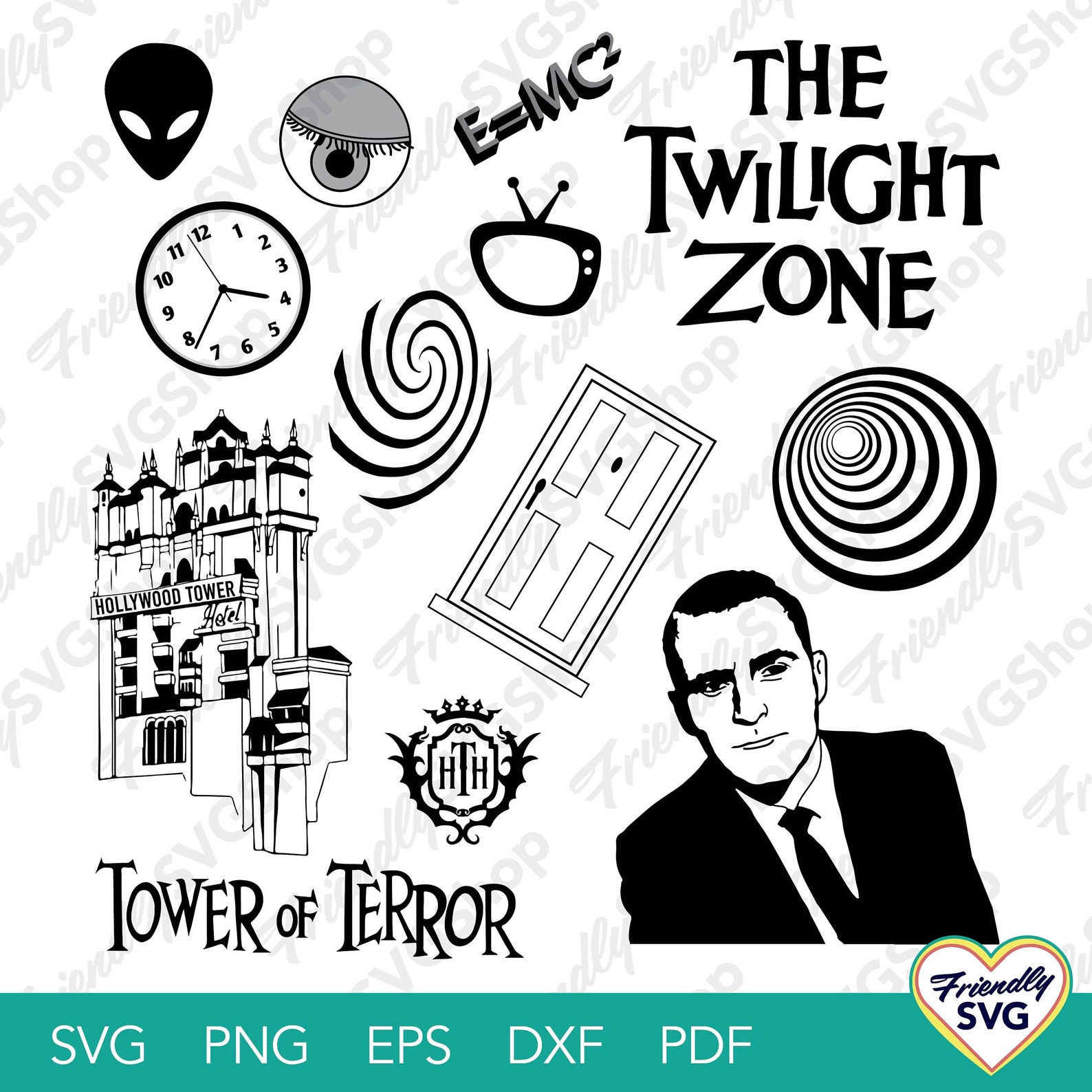 Twilight Zone Icons Vector Artwork - Etsy