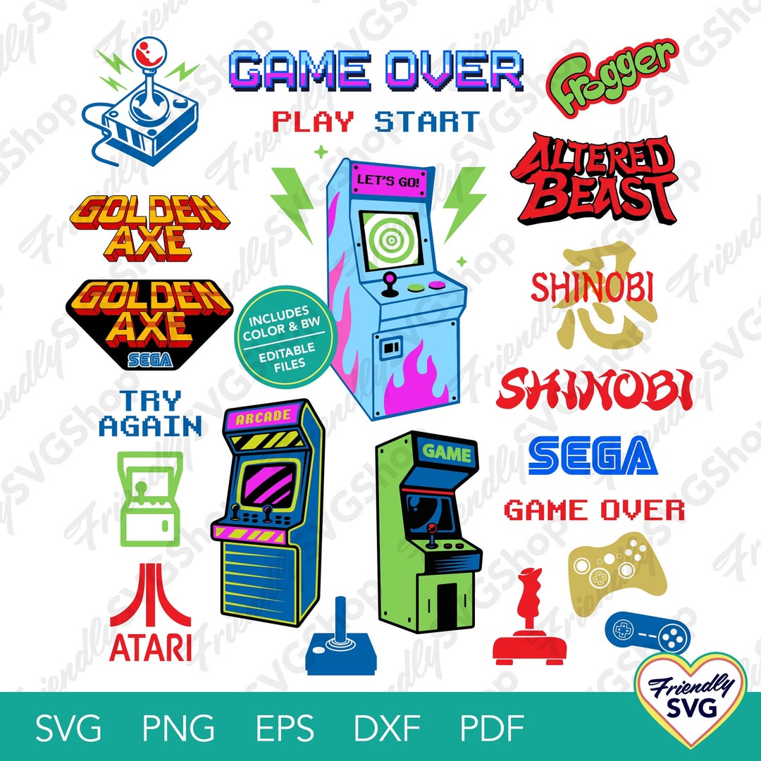 Video Game Arcade Vector Artwork - Etsy