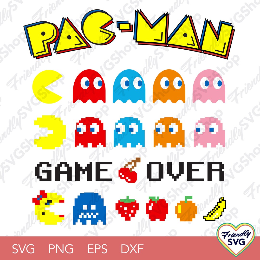 Retro Video Game Icons Vector Artwork - Etsy UK