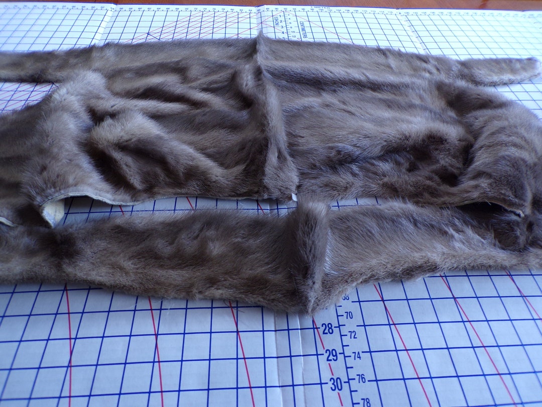 Real Mink Disassembled Stole, DIY Craft Supplies, Craft Cutter Fur ...