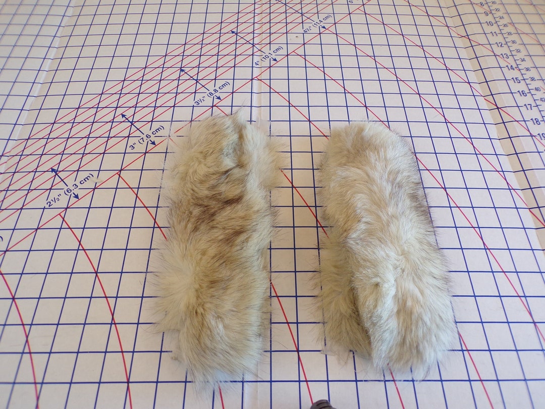 Real Blue Fox Fur 2 Pieces DIY Craft Supplies Craft Cutter - Etsy