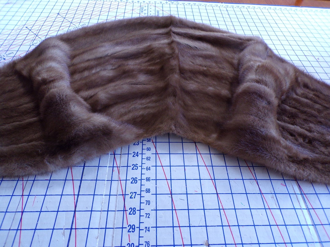 Real Mink Disassembled Stole, DIY Craft Supplies, Craft Cutter Fur ...