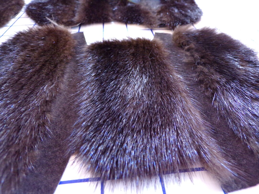 Real Mink Fur Scraps, 4 Pieces, DIY Craft Supplies, Craft Cutter Fur ...