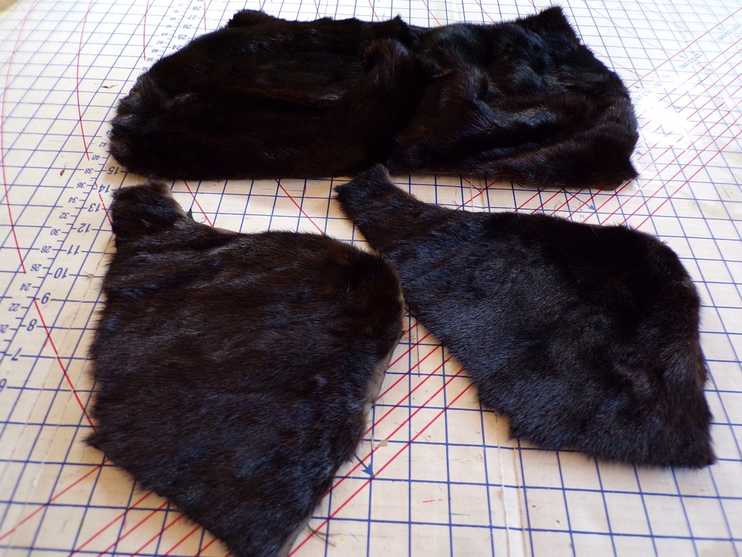 Real Mink, 3 Pieces, DIY Craft Supplies, Craft Cutter Fur, From Same ...