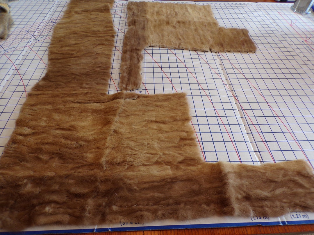 Real Mink Fur Scraps, 2 Pieces, DIY Craft Supplies, Craft Cutter Fur ...
