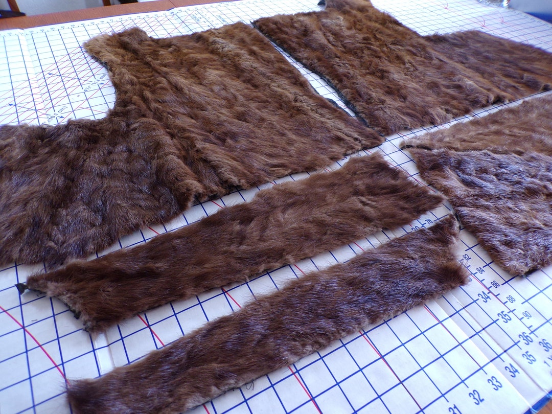 Real Mink Fur Scraps, 13 Pieces, DIY Craft Supplies, Craft Cutter Fur ...