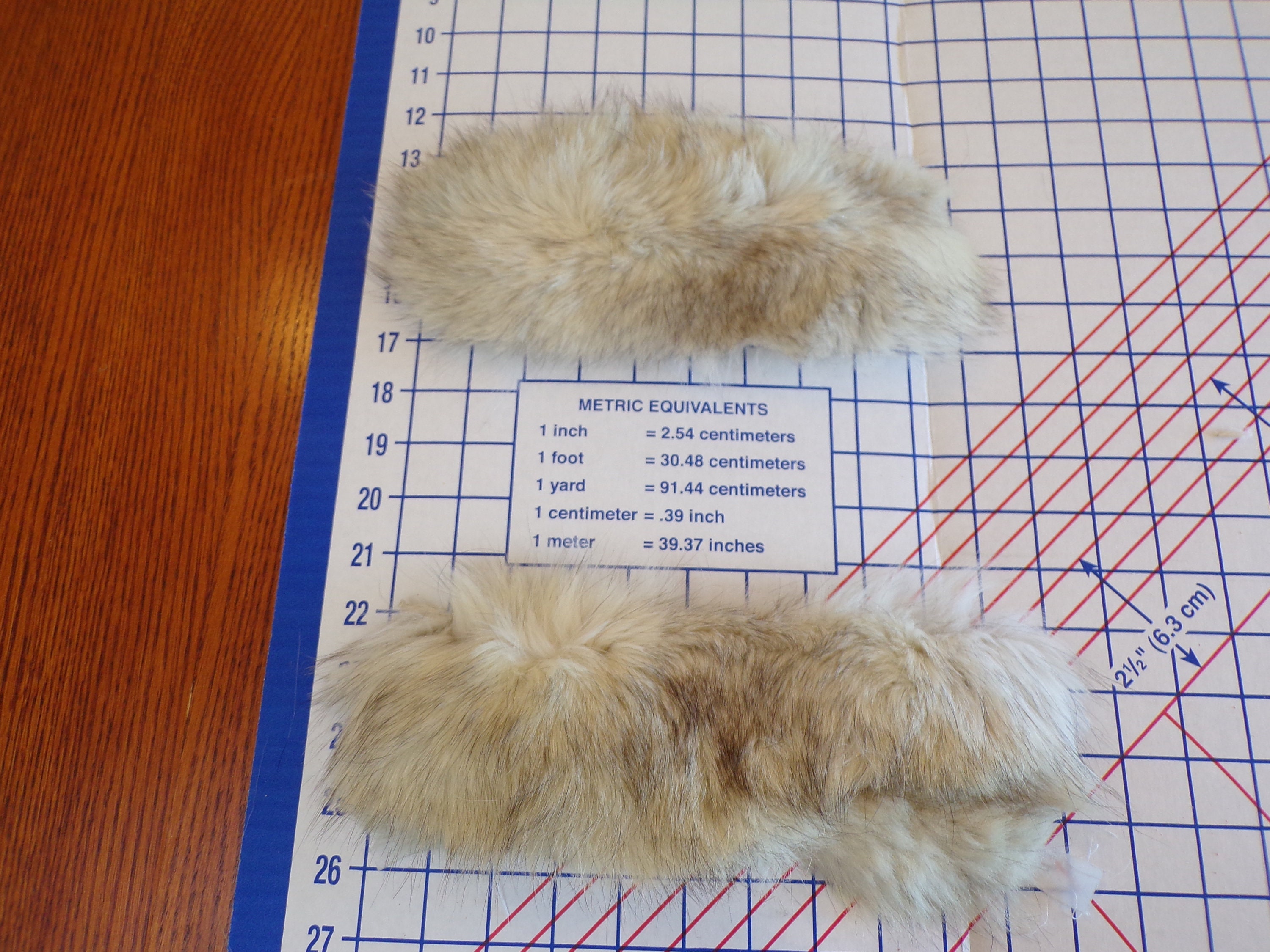 Real Blue Fox Fur 2 Pieces DIY Craft Supplies Craft Cutter - Etsy