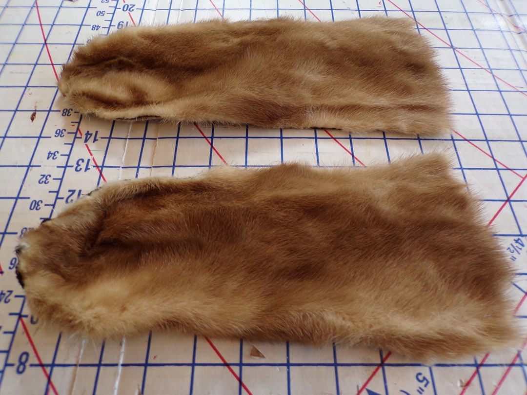 Real Mink, 2 Pieces, DIY Craft Supplies, Craft Cutter Fur, Recycled Fur ...