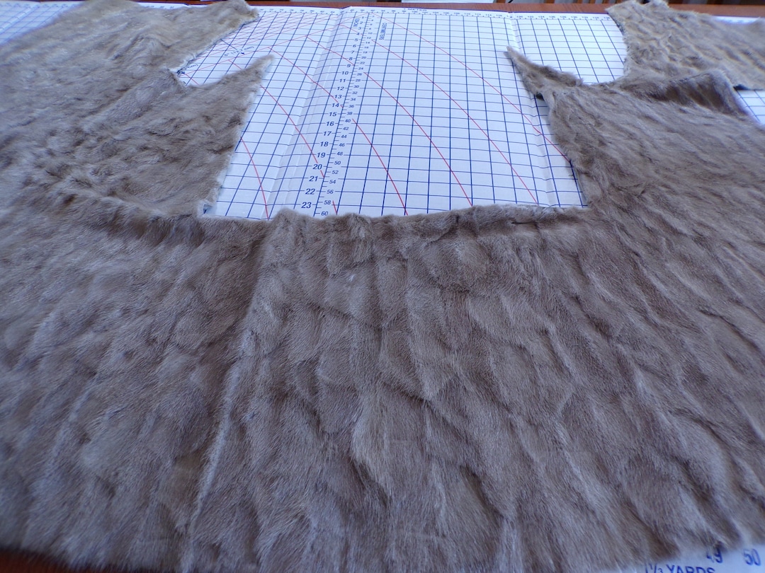 Real Mink Fur Coat Scrap, 3 Pieces, DIY Craft Supplies, Craft Cutter ...