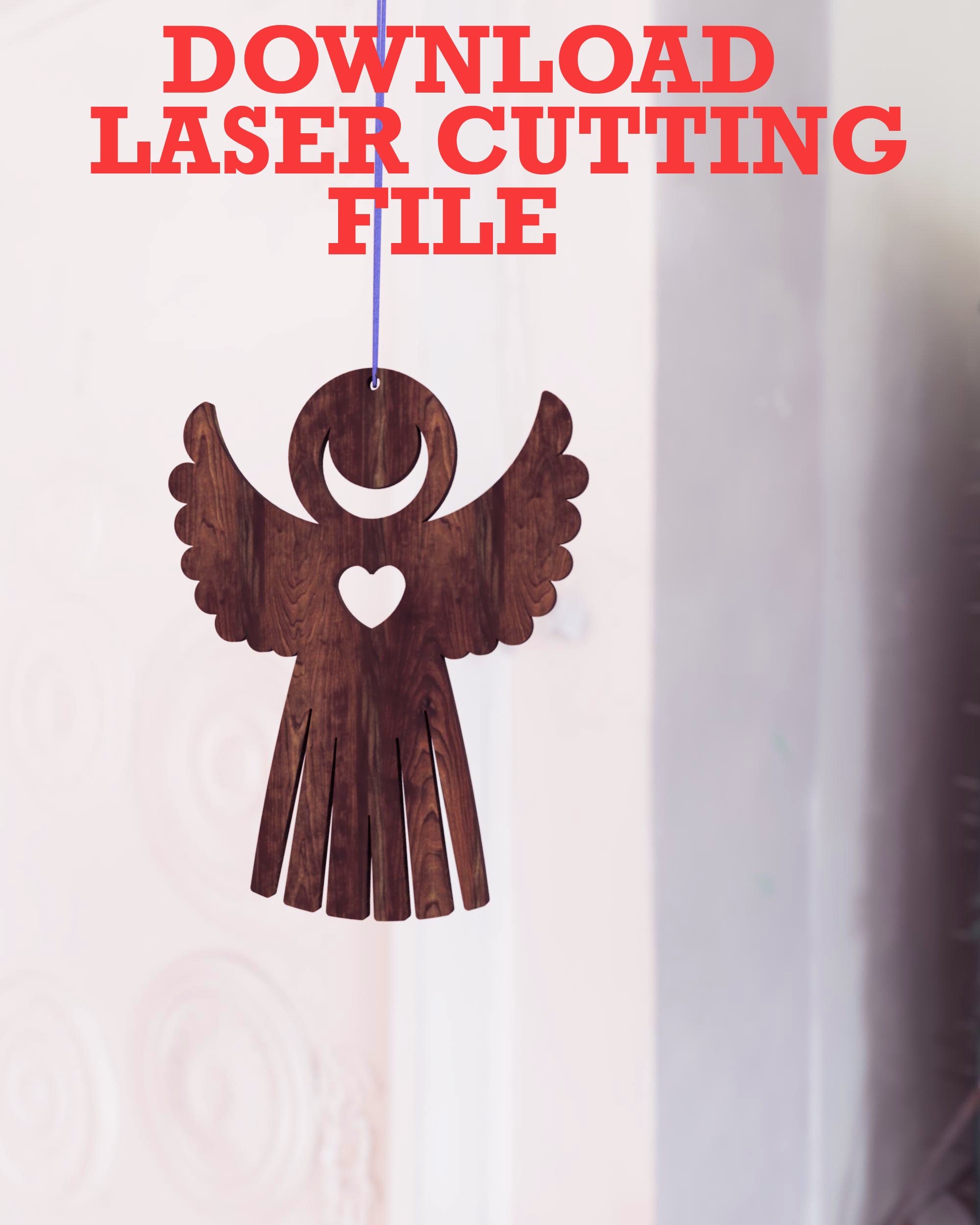Angel for Laser Cutting. DIY Downloadable File. Christmas Angel Cut ...