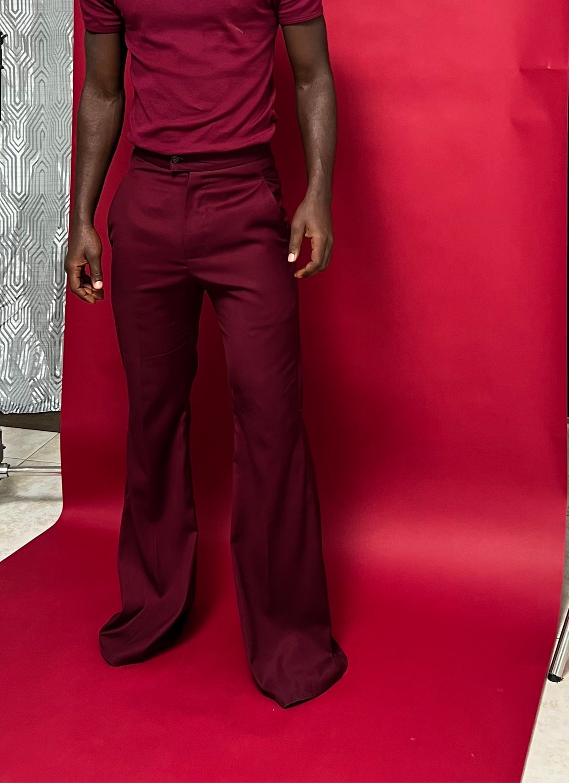 Men’s Flare Pants,stylish Trousers ,men Bell Bottom Fit,trendy Cool Men ...