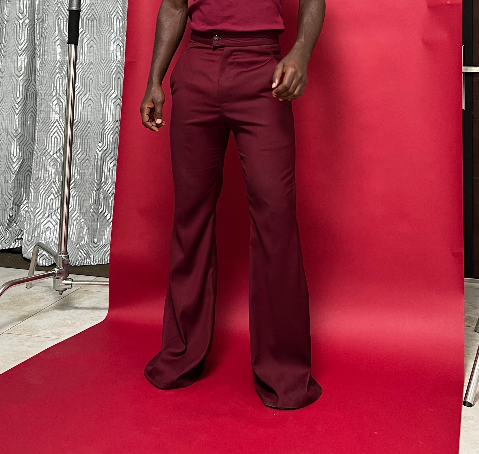 Men’s Flare Pants,stylish Trousers ,men Bell Bottom Fit,trendy Cool Men ...