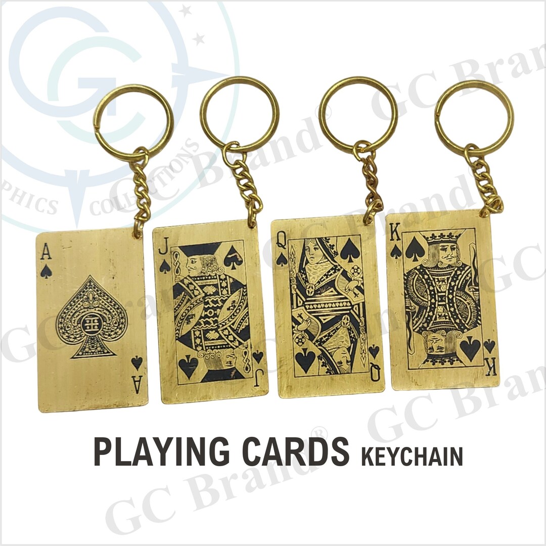 Pocket Rocket Card Keychain - Solid Brass 2" Unique Engraving, Set of 4 ...