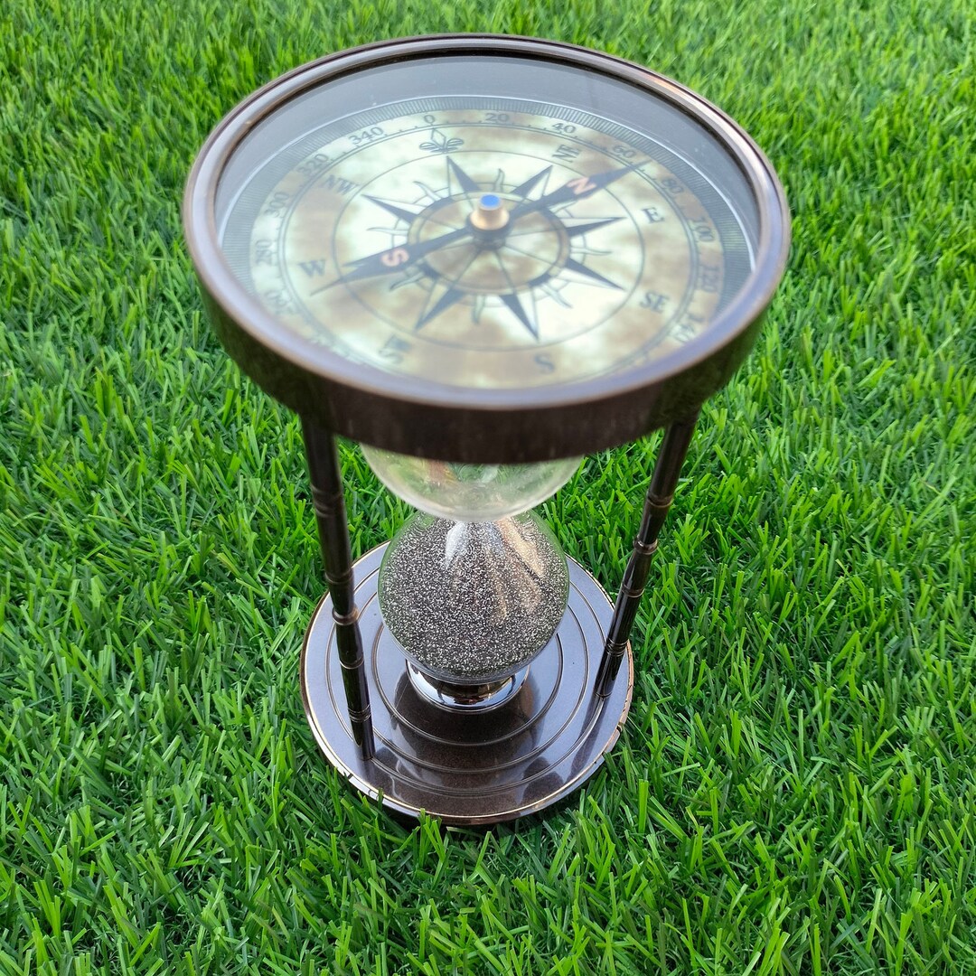 Home Decor Brass Nautical Collectible Sand Timer Hourglass 5 Minutes ...
