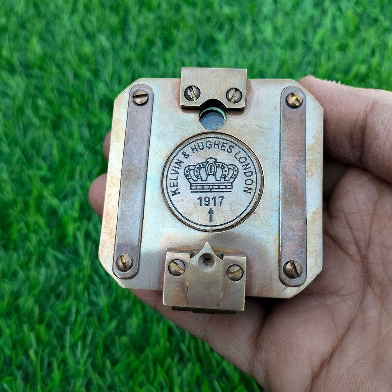 Kelvin & Hughes 1917 Square Antique Brunton Compass, Surveying or ...
