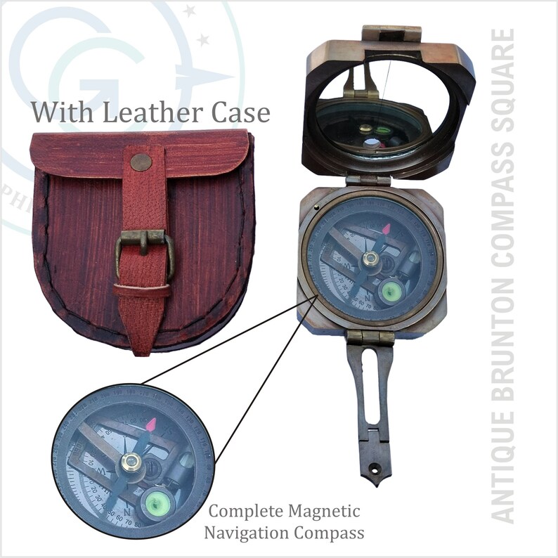 Kelvin & Hughes 1917 Square Antique Brunton Compass Surveying - Etsy