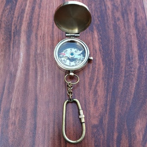 Graphics Collections Key Chain Compass Pure Brass Metal - Etsy