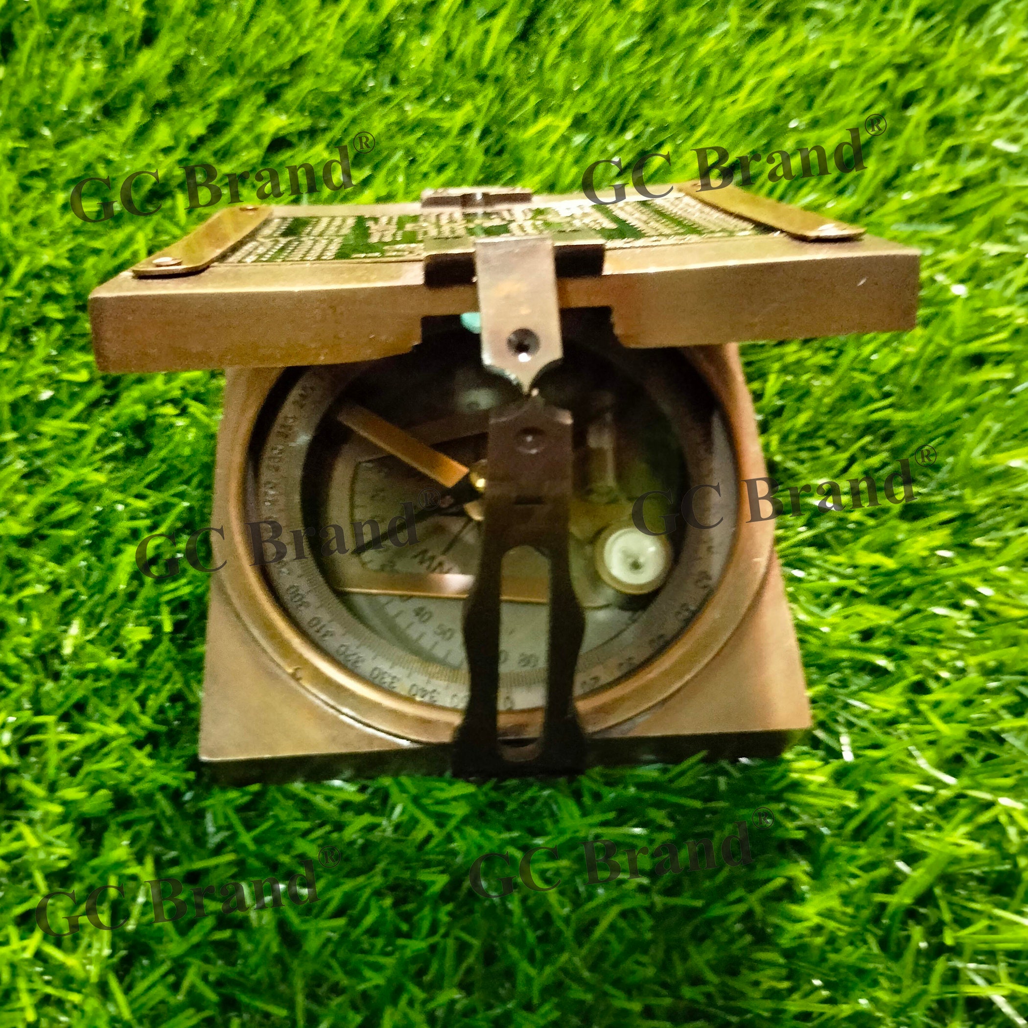 Antique Brass Brunton Compass: Kelvin & Hughes London 1917 Full ...