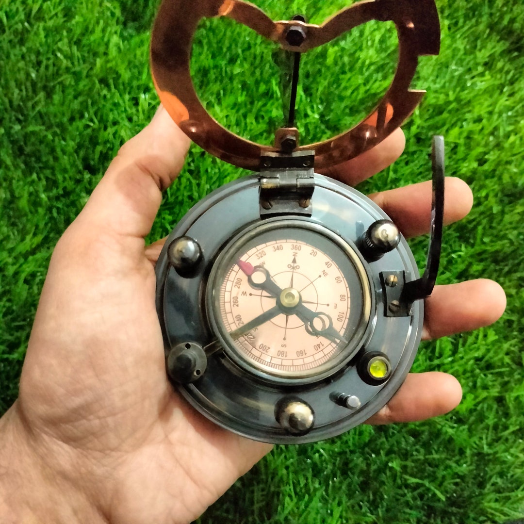 Pure Brass Sundial Compass: Full Functional Sundial Compass, A Vintage ...